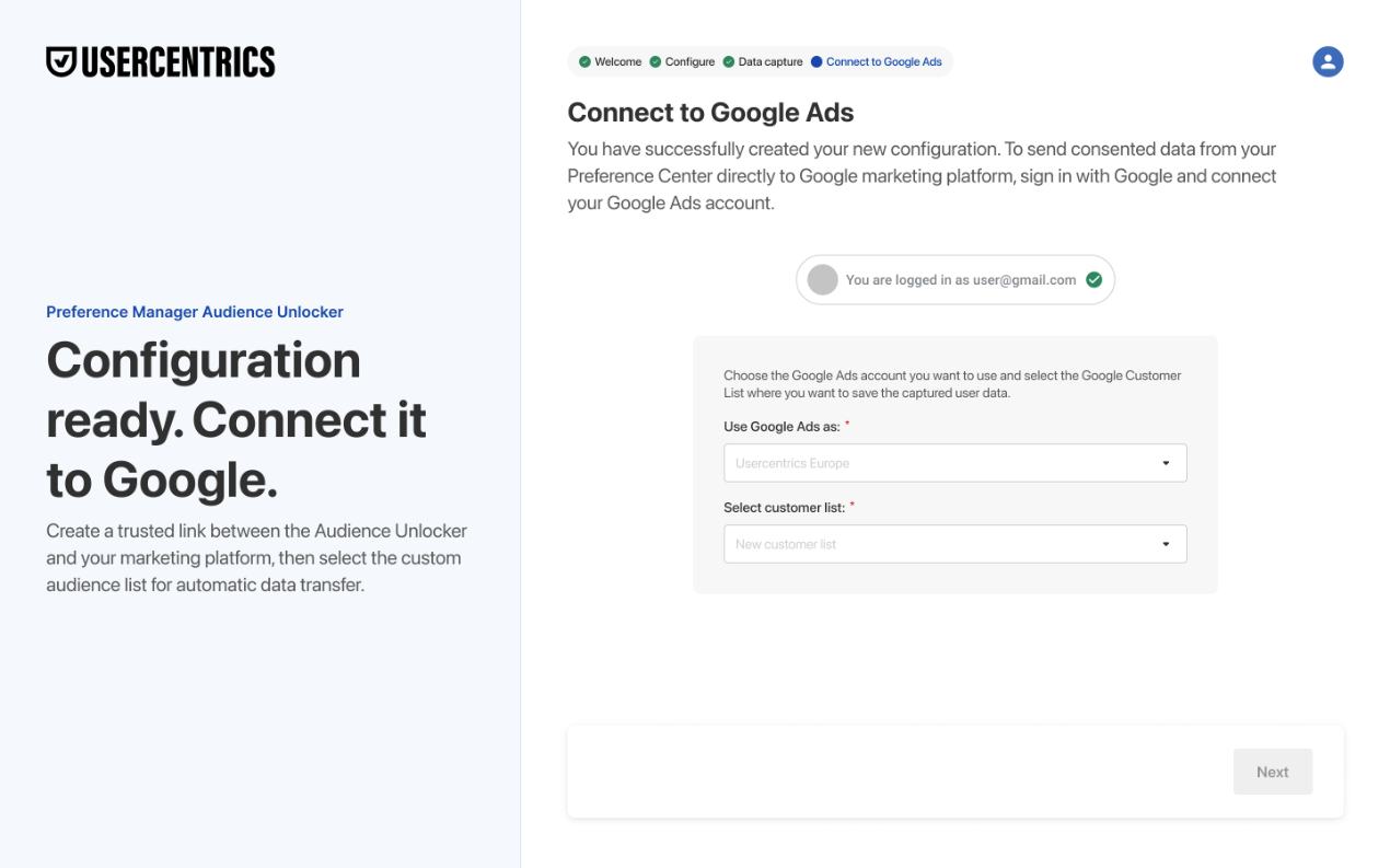 Setting up your Audience Unlocker – Usercentrics Support - EN