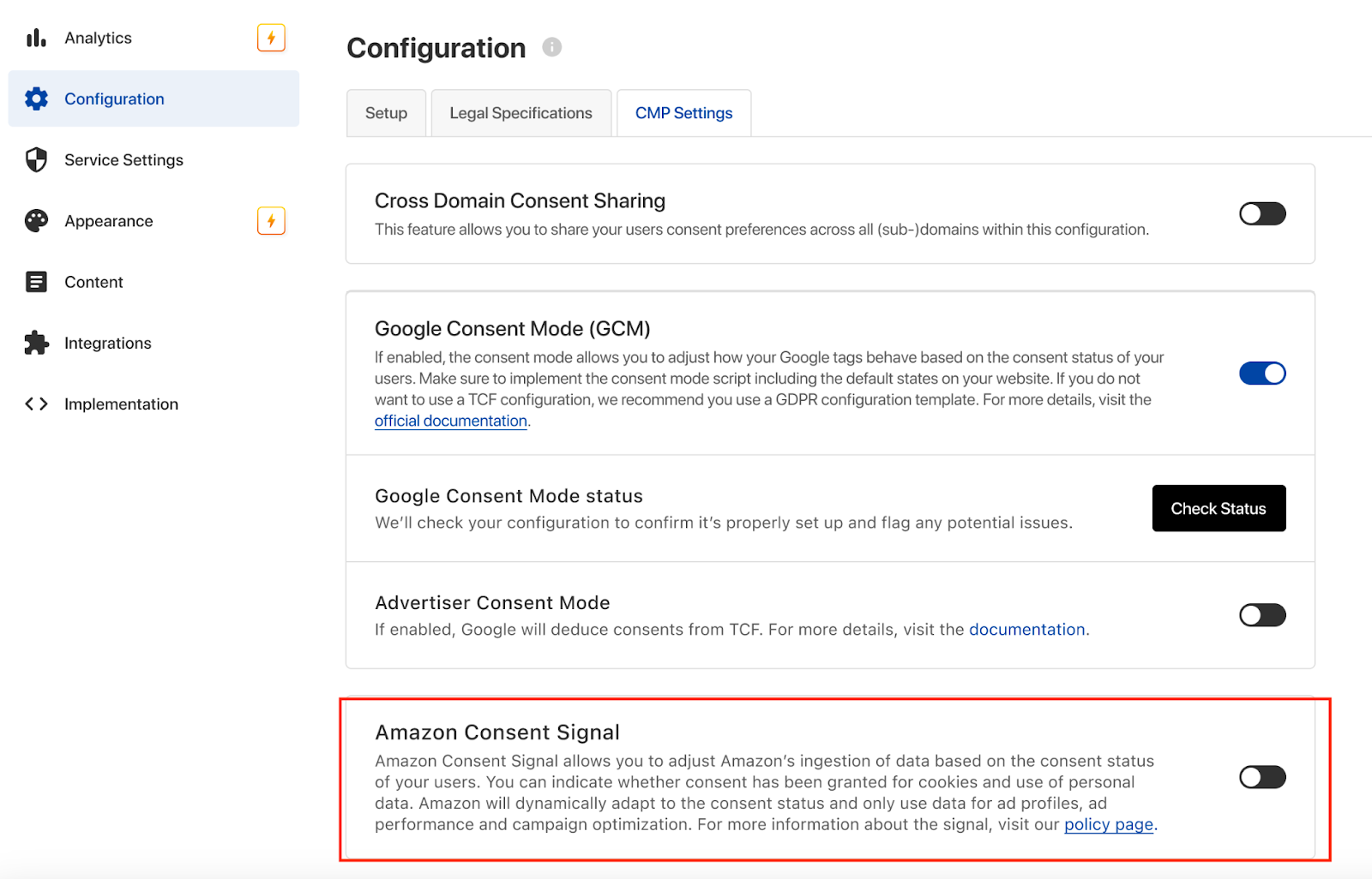 Amazon Consent Signal - Usercentrics Implementation guide ...